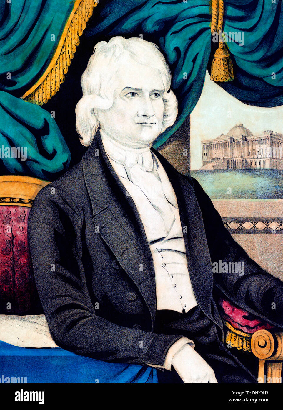 Vintage portrait of George M Dallas Stock Photo - Alamy