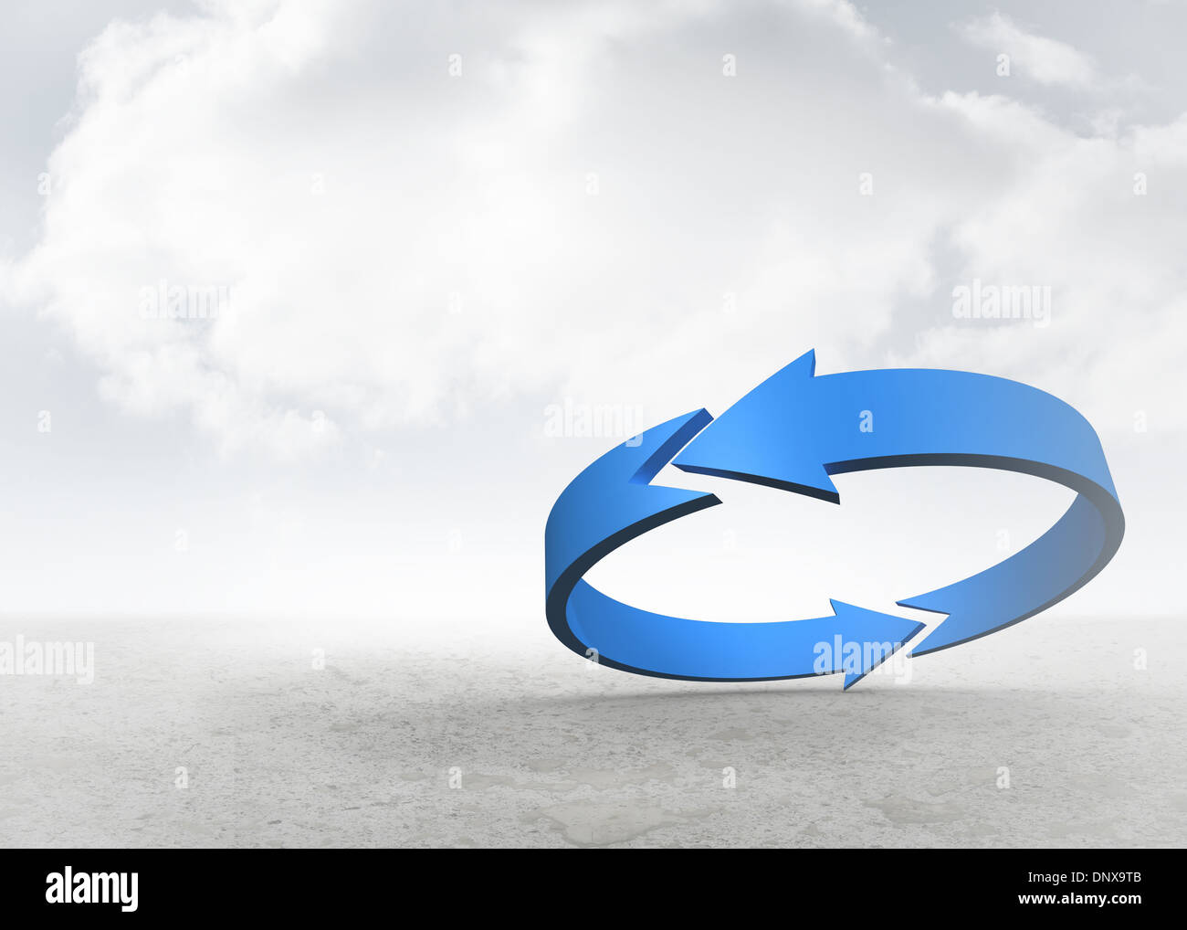 Blue arrow in a desert landscape Stock Photo - Alamy