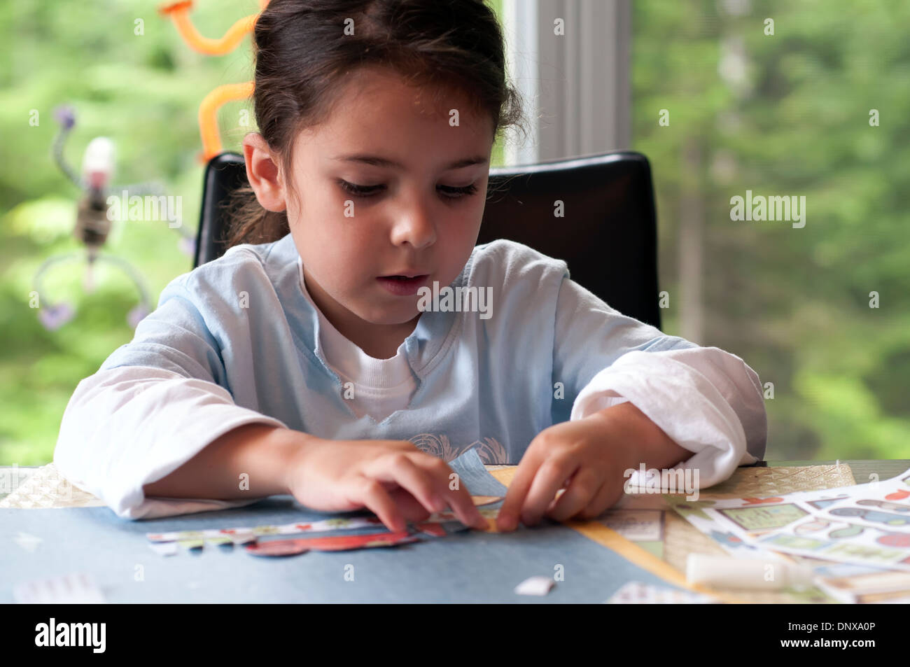Girl with Handicrafts Stock Photo - Alamy