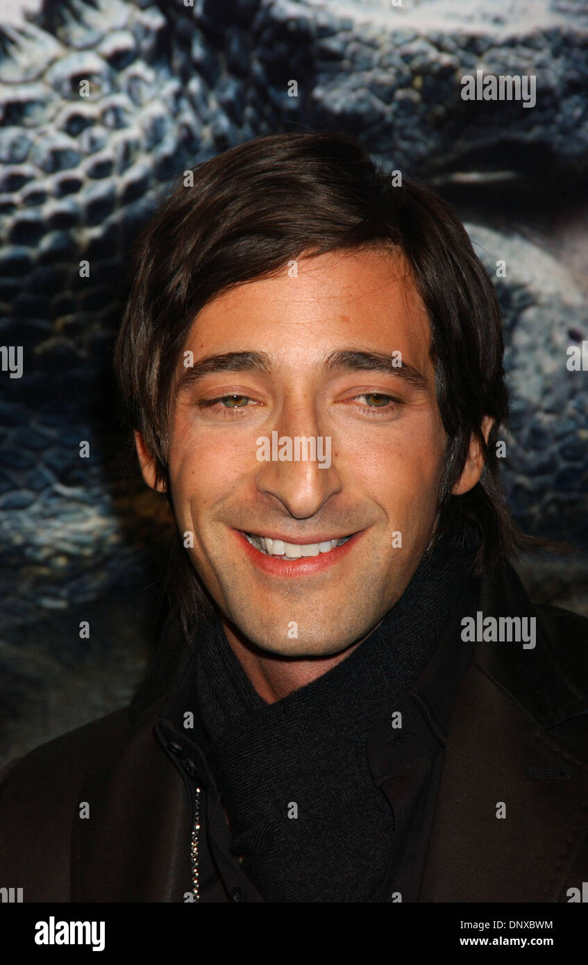 Dec 05, 2005; New York, NY, USA; ADRIEN BRODY arriving at the World ...