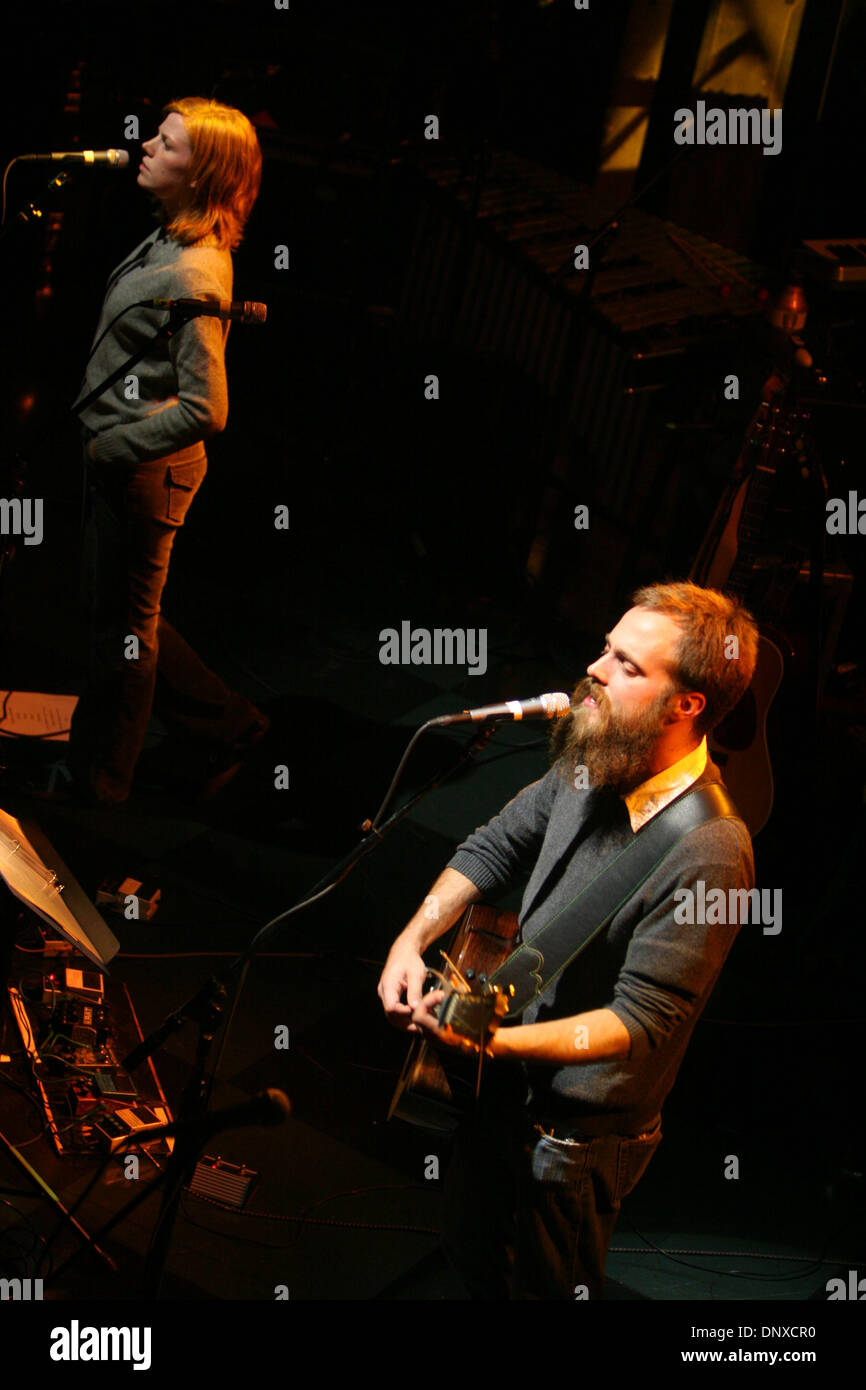 Dec 06, 2005; New York, NY, USA; Iron and Wine with lead singer SAM ...