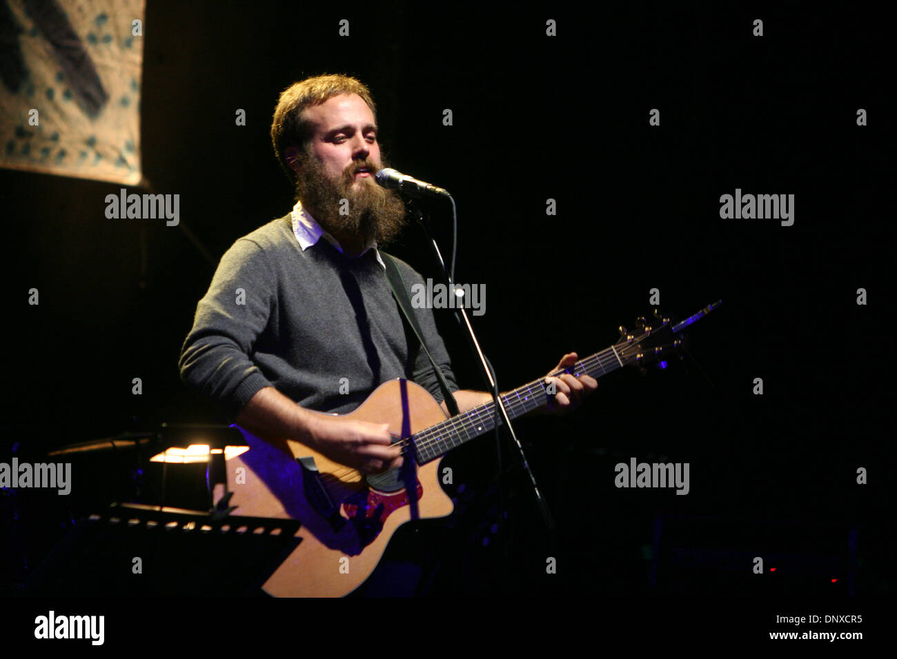 Dec 06, 2005; New York, NY, USA; Iron and Wine with lead singer SAM ...