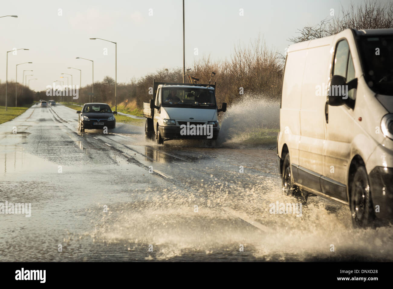 Chestfield, Kent, UK. 6th Jan, 2014. Motorists struggle through ...