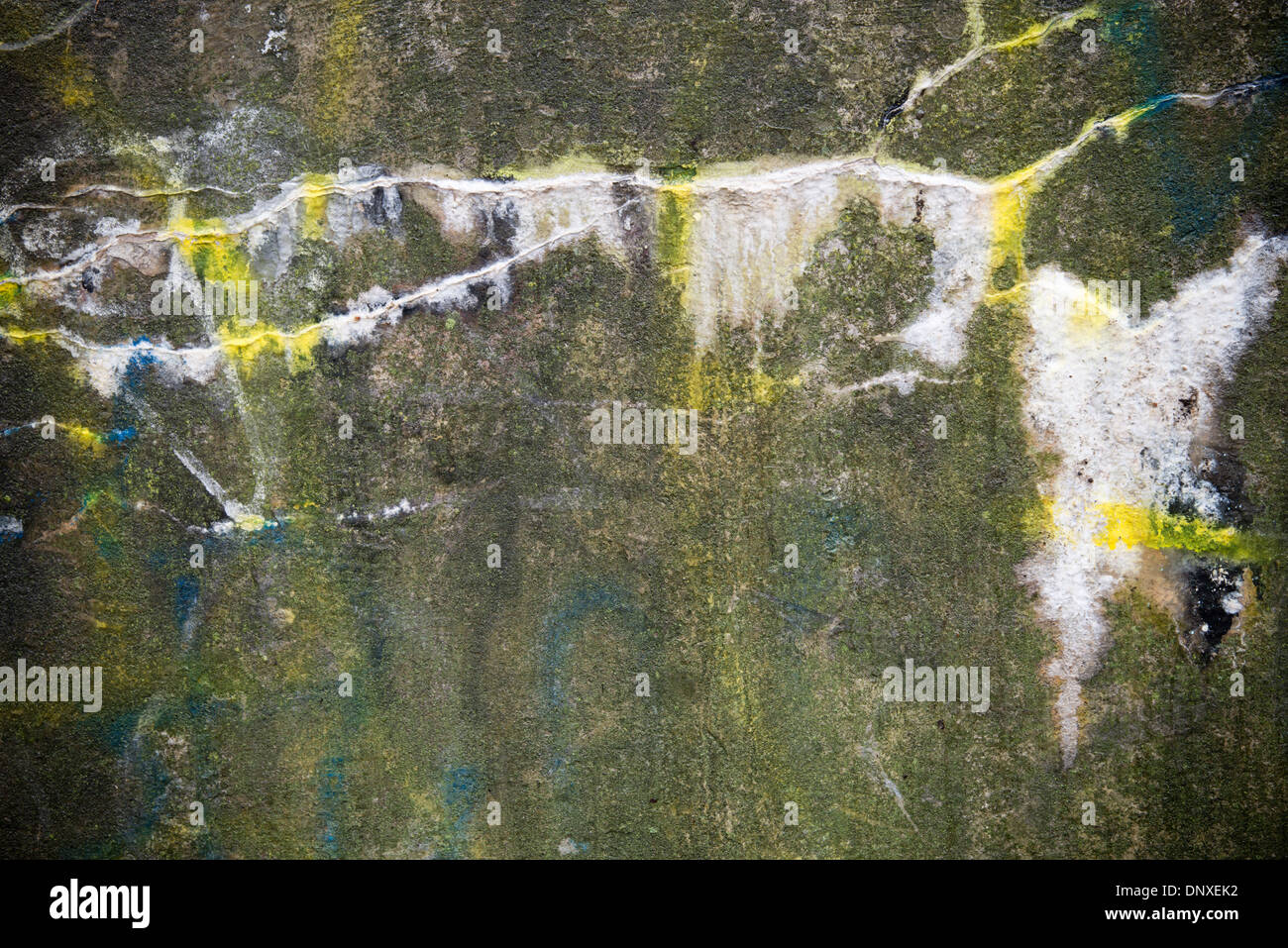 a old wall with graffiti in the rain Stock Photo - Alamy