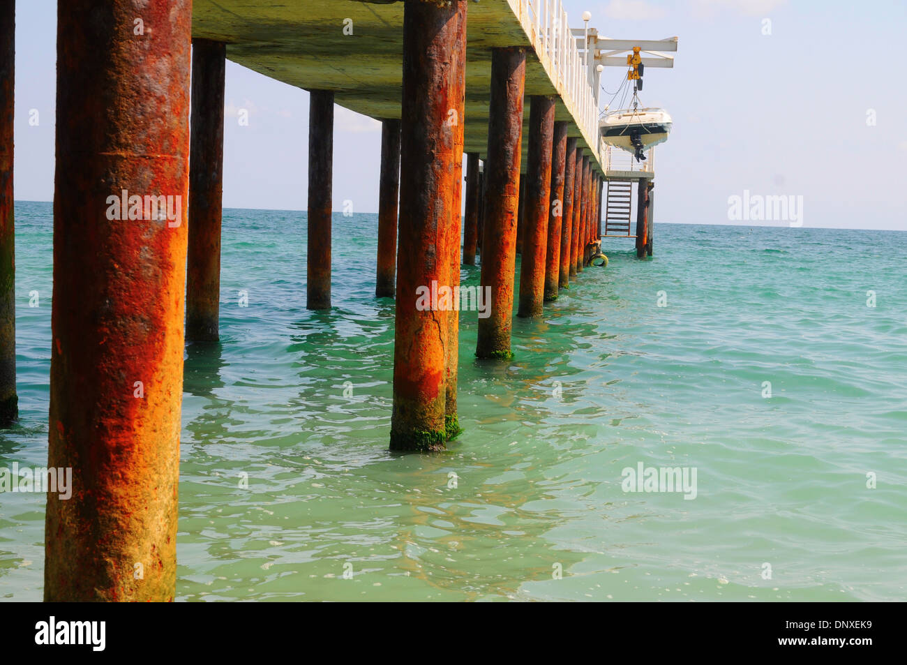 Sideway view by the pier Stock Photo - Alamy
