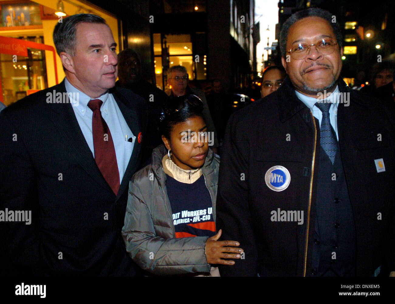 Dec 07, 2005; Manhattan, NY, USA; ED WATT (L), Treasurer of TWU Local ...