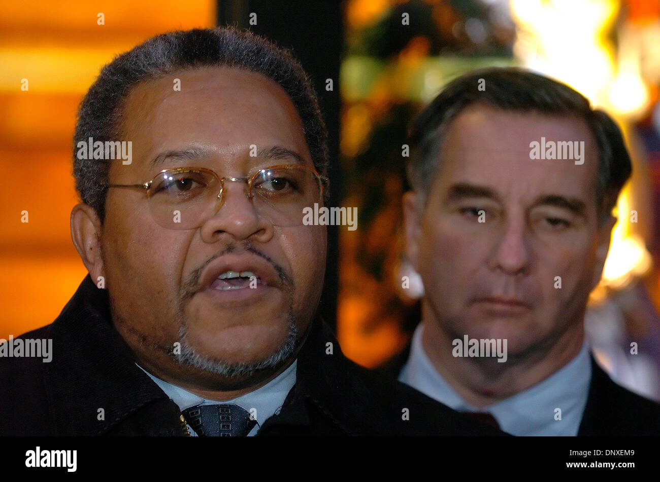 Dec 07, 2005; Manhattan, NY, USA; ROGER TOUSSAINT (L), President of ...