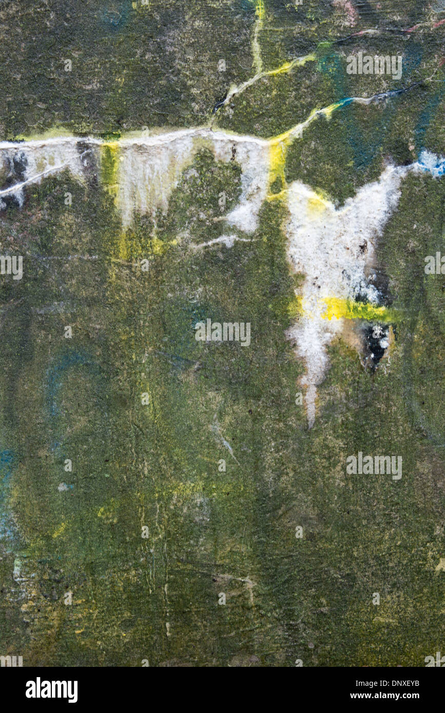 a old wall with graffiti in the rain Stock Photo - Alamy
