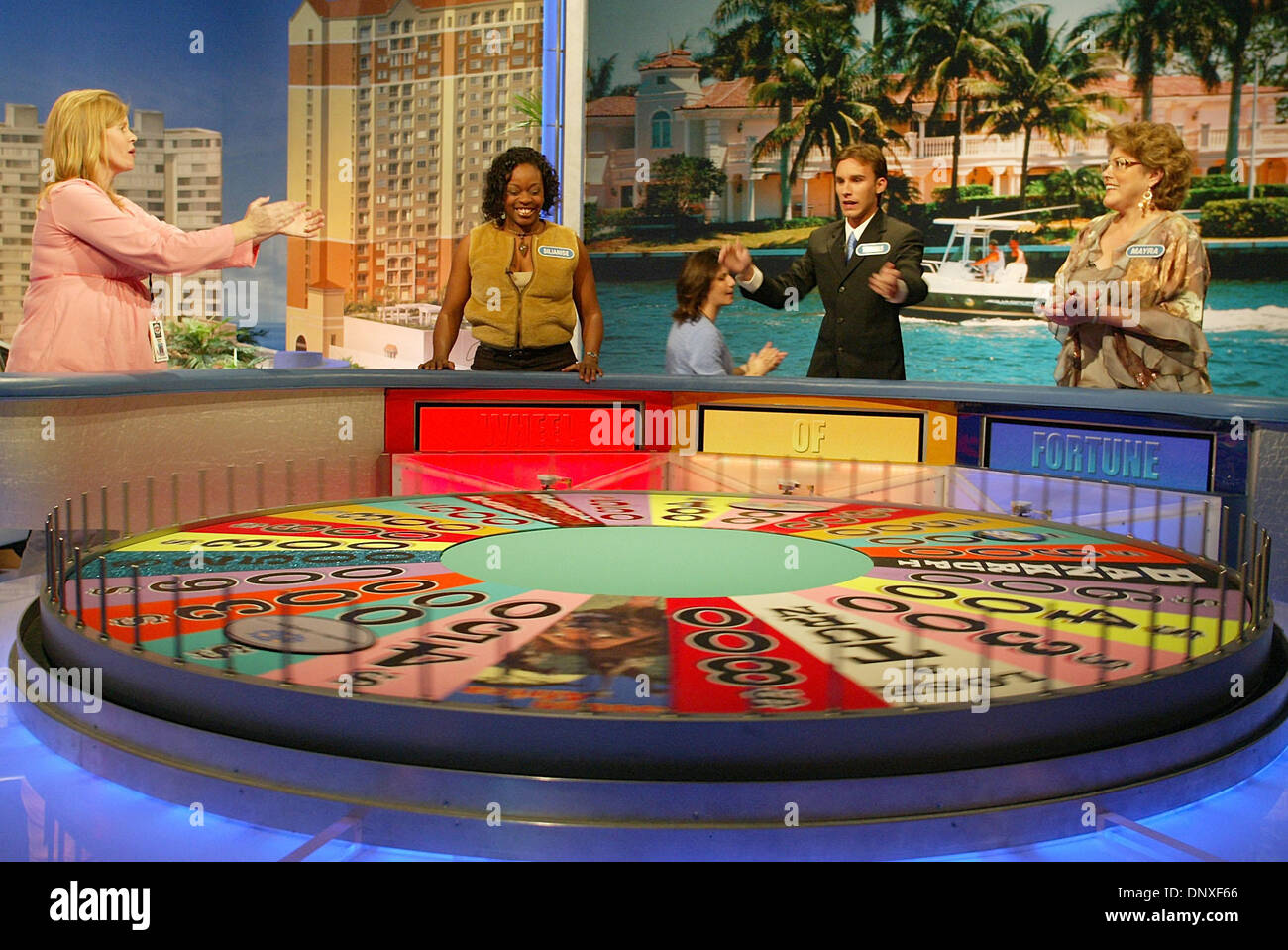 Dec 10, 2005; Ft. Lauderdale, FL, USA; Wheel of Fortune contestant ...