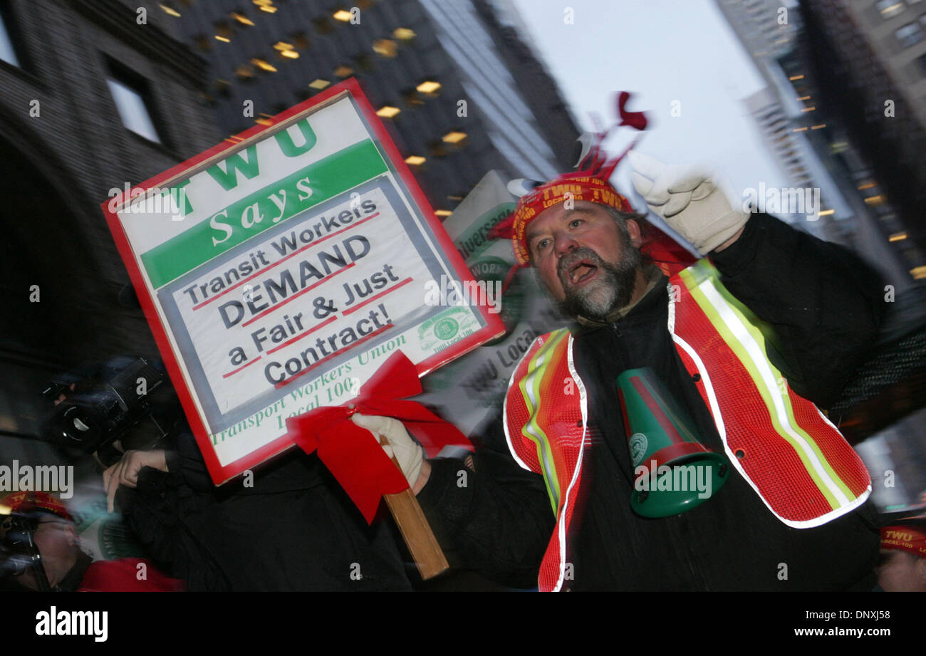Dec 15, 2005; New York, NY, USA; New York City Transit Workers at a ...