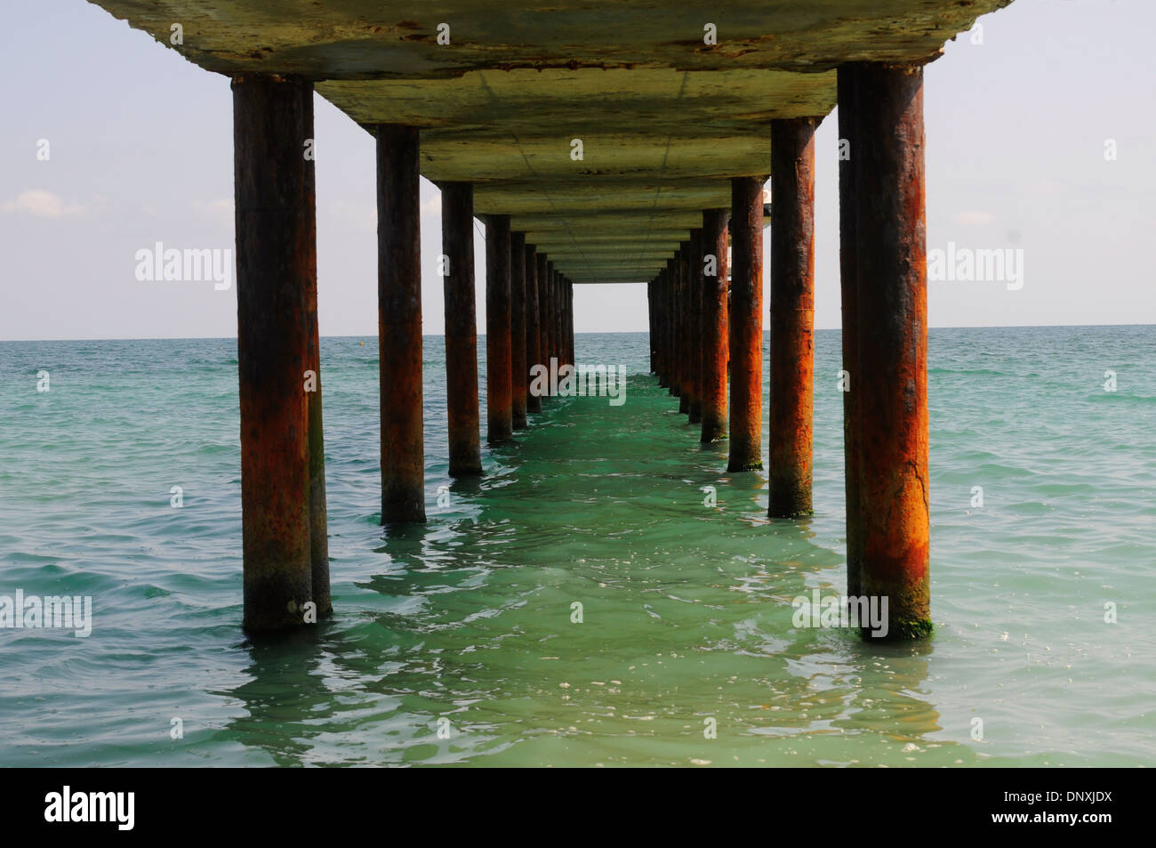 Under the pier Stock Photo - Alamy