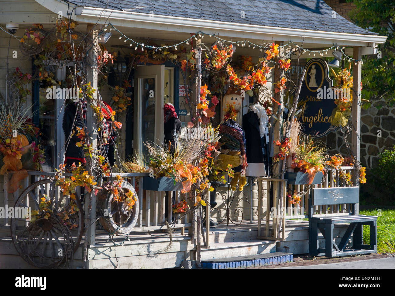 Village of Saint Sauveur Laurentians Quebec Stock Photo - Alamy