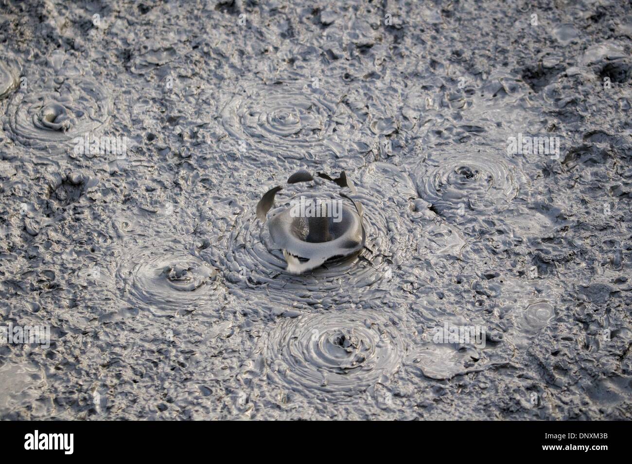 Los Angeles, California, USA. 4th Jan, 2014. Mud volcanoes or mud pots ...
