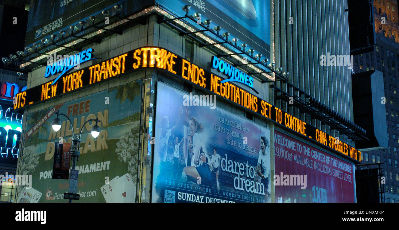 Dec 22, 2005; Manhattan, New York, USA; The Times Square ticker ...