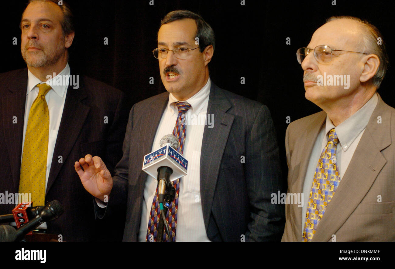 Dec 22, 2005; Manhattan, New York, USA; L to R: NYS mediators MARTIN ...