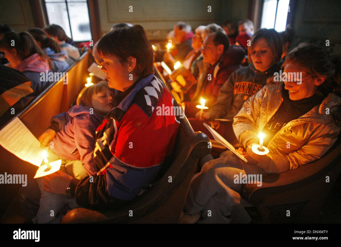 Dec 24, 2005; Pennock, MN, USA; LANAE ROHNER holds her daughter MADISON ...