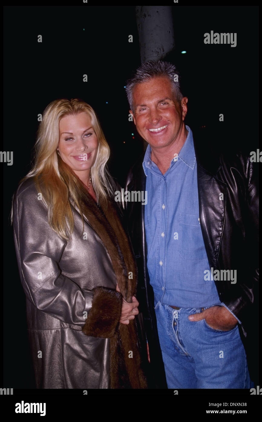 Hollywood, Ca, USA; Actor GEORGE HAMILTON and JILL BLACKFORD are shown ...