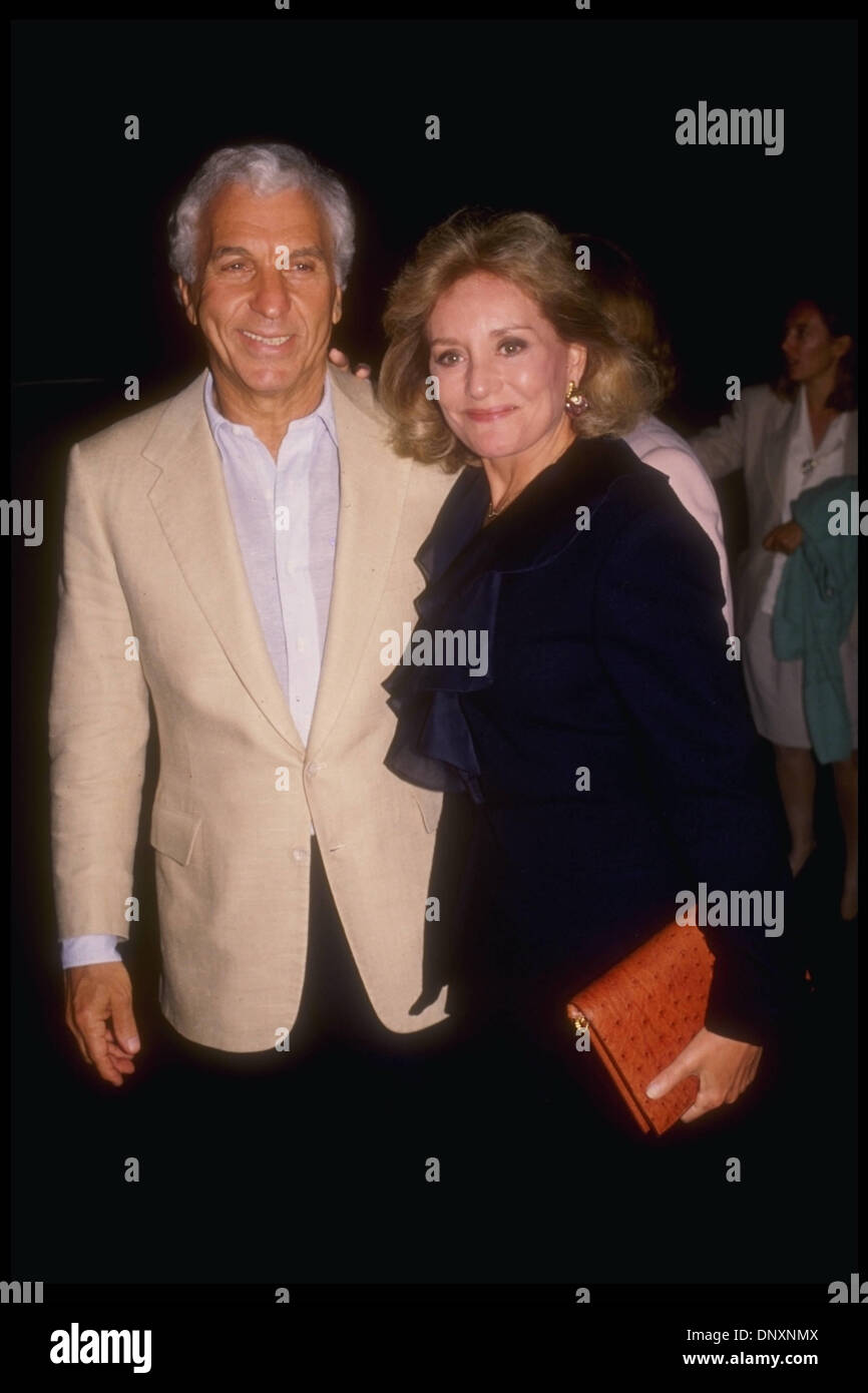 Hollywood, CA, USA; BARBARA WALTERS and husband MERV ADELSON are shown ...