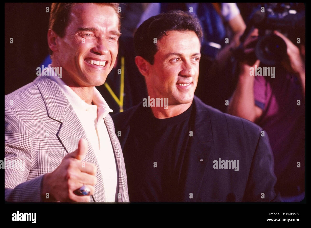 Arnold schwarzenegger and sylvester stallone hi-res stock photography ...