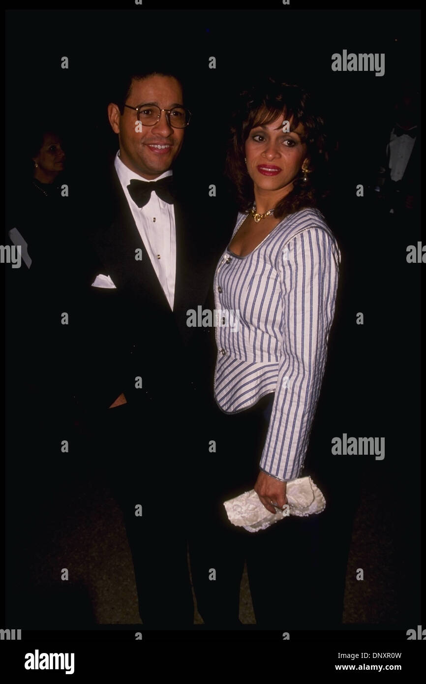 Hollywood, CA, USA; BRYANT GUMBEL and wife JUNE GUMBEL are shown in an ...