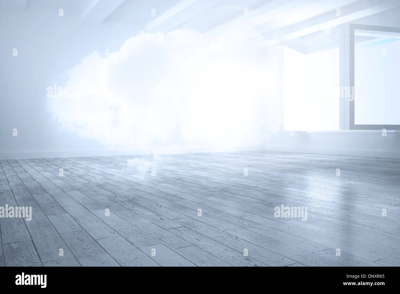 Room with holographic cloud Stock Photo - Alamy