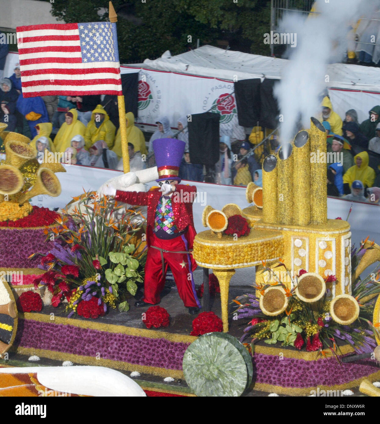 Jan 02, 2006; Pasadena, CA, USA; A float drives down Colorado Boulevard ...