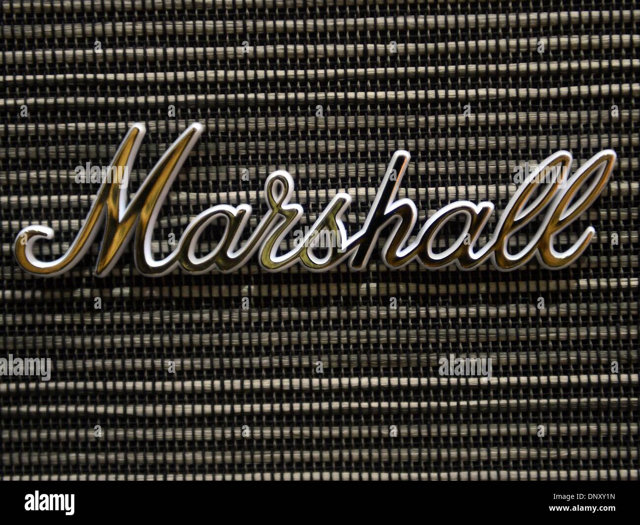 Las Vegas, USA. 05th Jan, 2014. The logo of company Marshall is ...