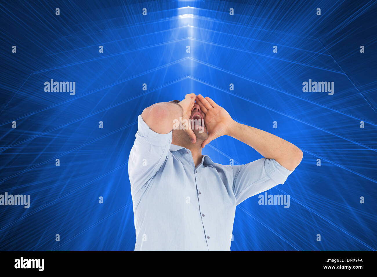 Communication shouting standing pointing hi-res stock photography and ...