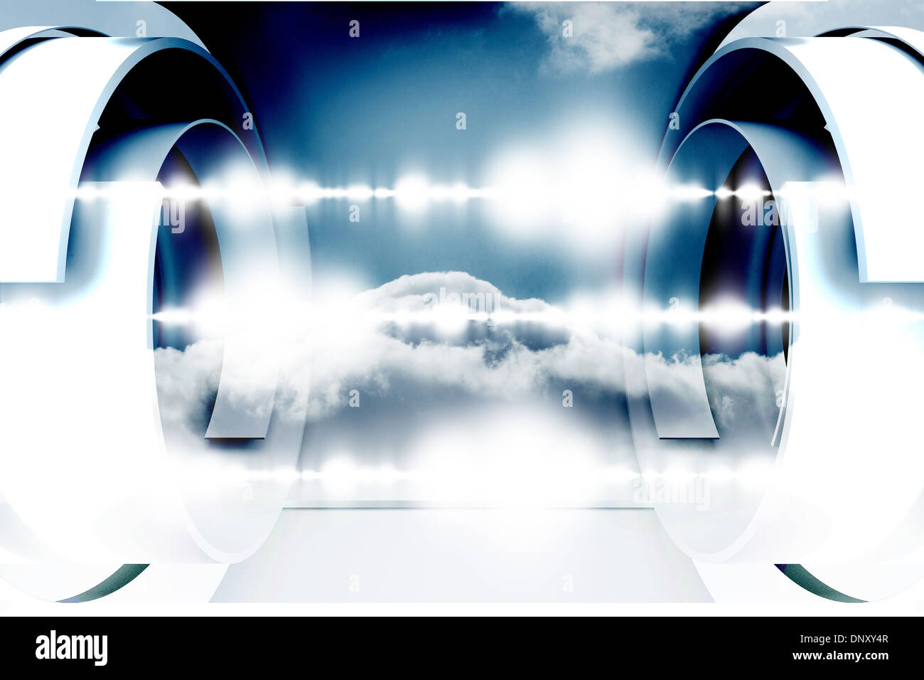 Abstract cloud design in futuristic structure Stock Photo - Alamy