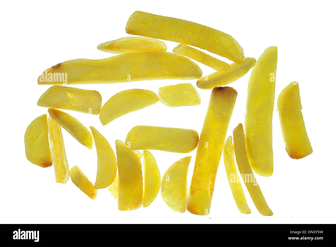 french fries over white with clipping path Stock Photo - Alamy