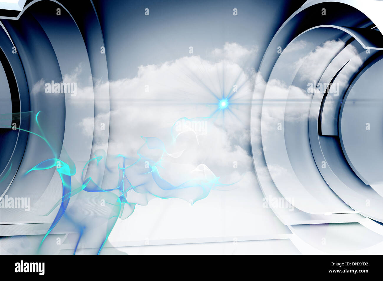 Abstract design in blue Stock Photo - Alamy