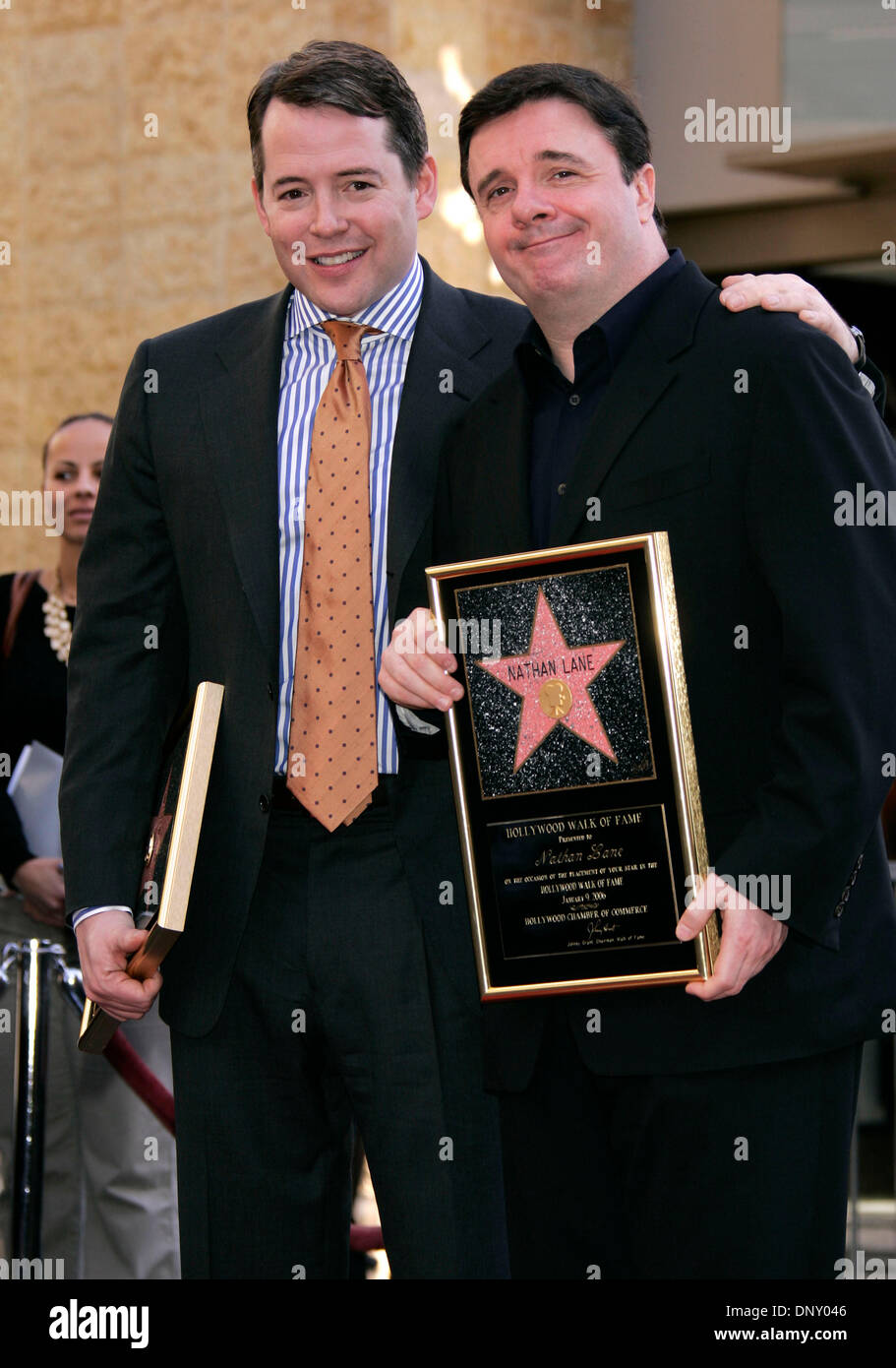 Jan 09, 2006; Hollywood, CA, USA; Actor MATTHEW BRODERICK and NATHAN ...