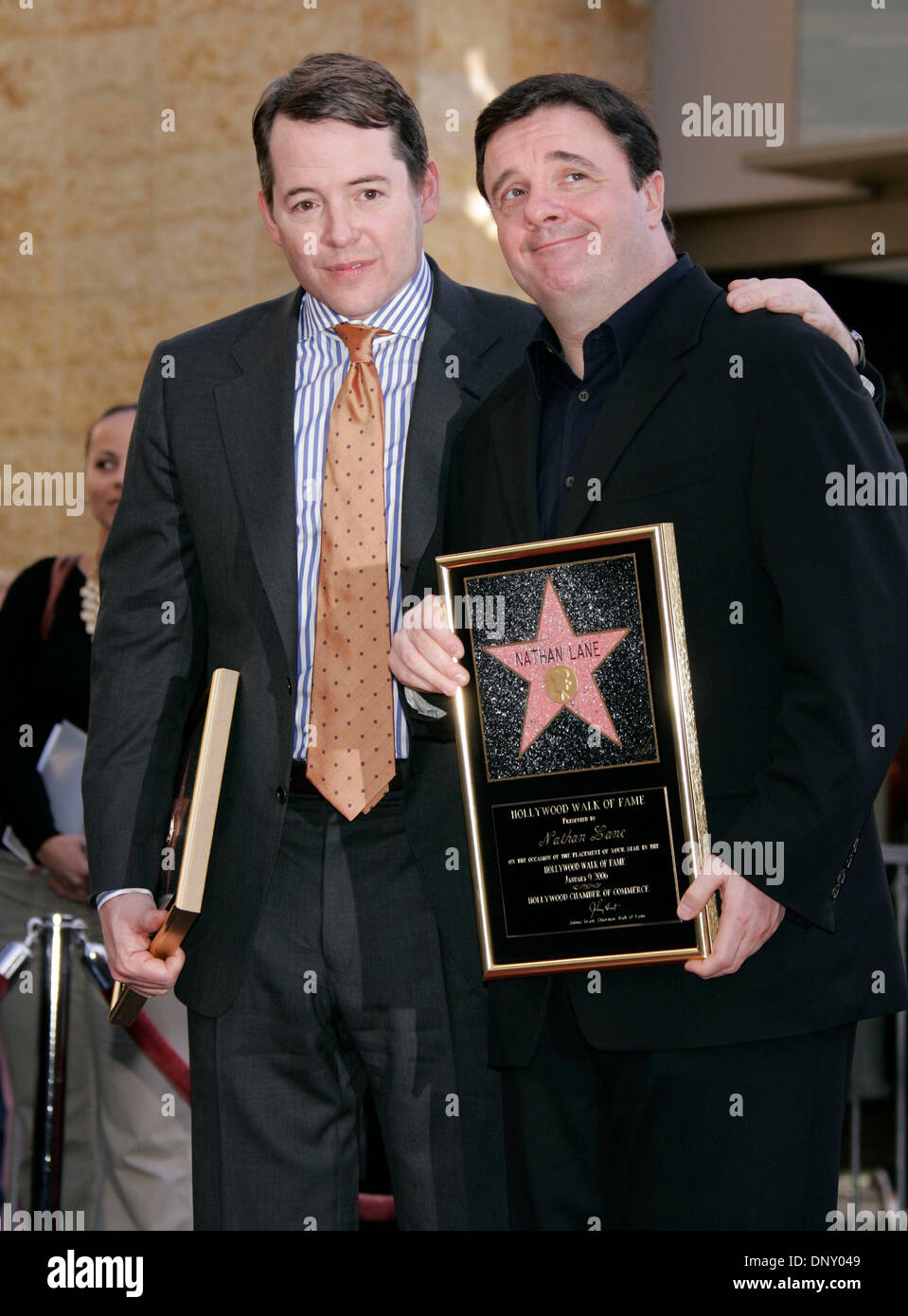 Jan 09, 2006; Hollywood, CA, USA; Actor MATTHEW BRODERICK and NATHAN ...