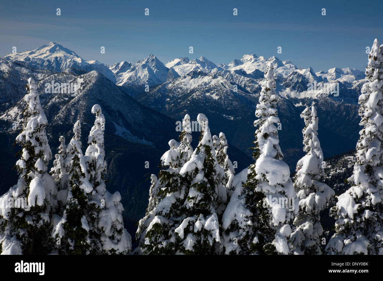 Glacier Peak standing above the Cascade Mountain Range from a snow ...