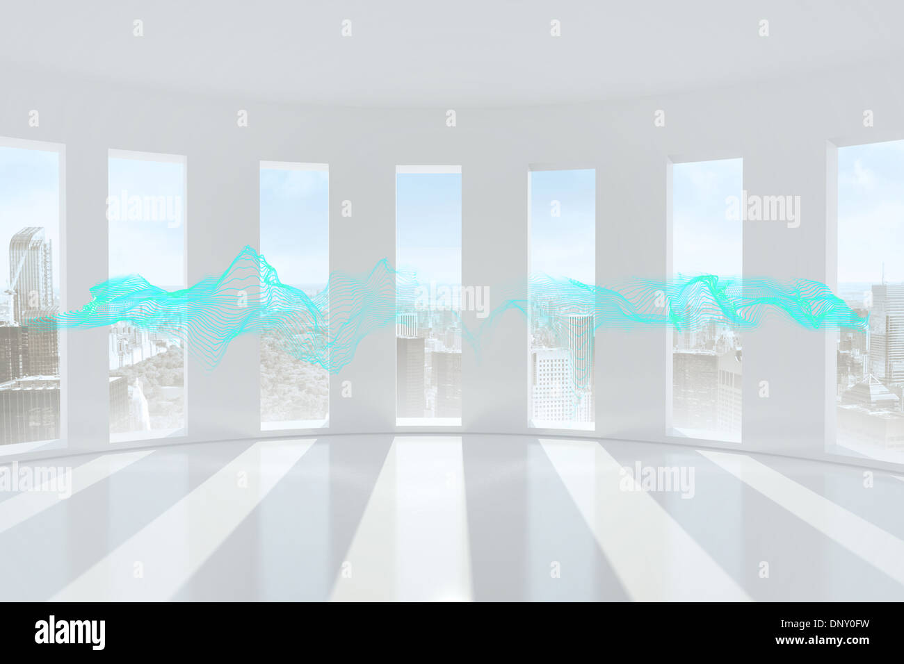 Abstract blue wave design Stock Photo - Alamy