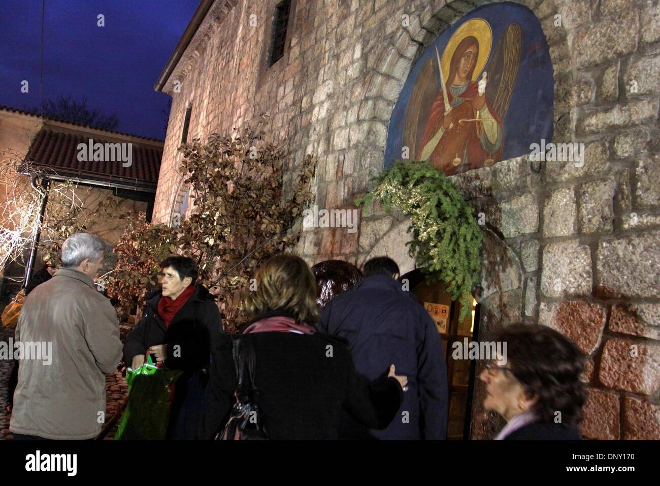 Sarajevo, Bosnia and Herzegovina. 6th Jan, 2014. People attend a ...