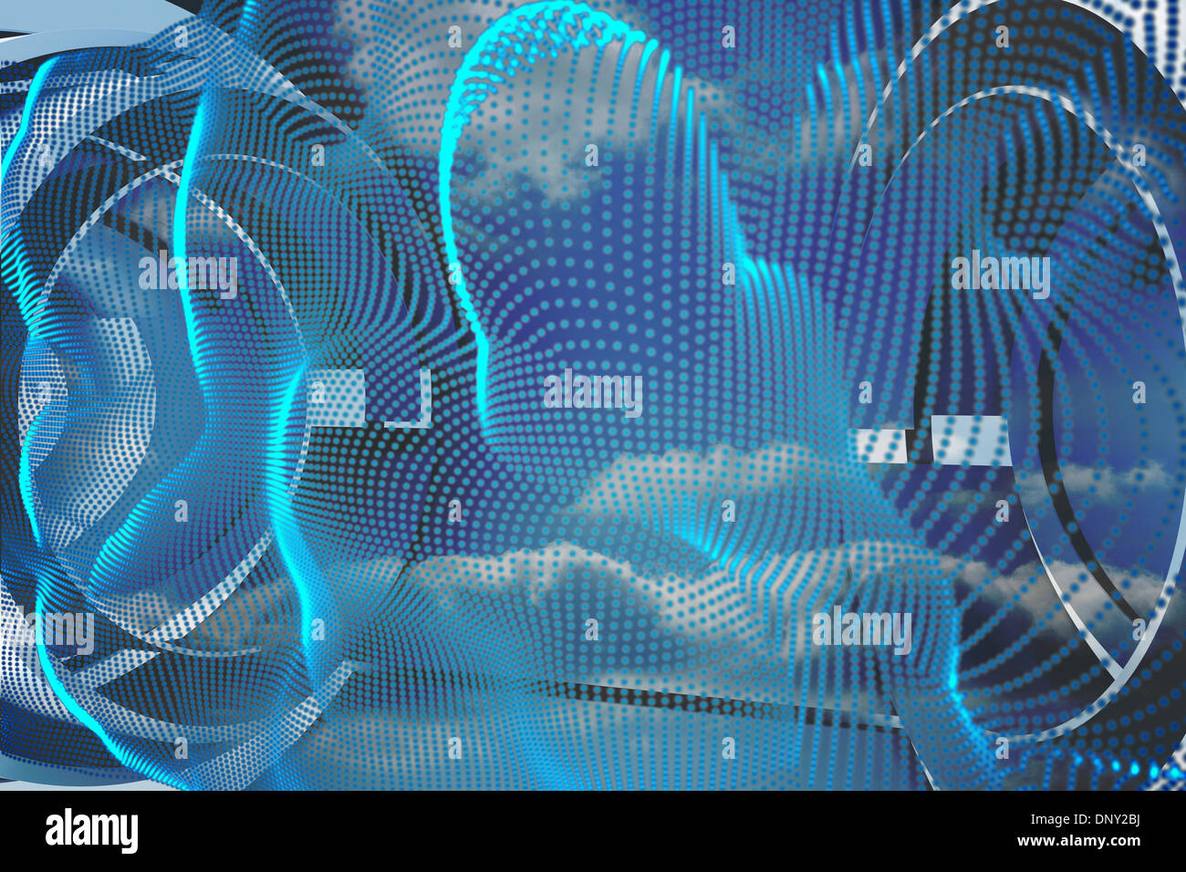 Blue abstract design Stock Photo - Alamy