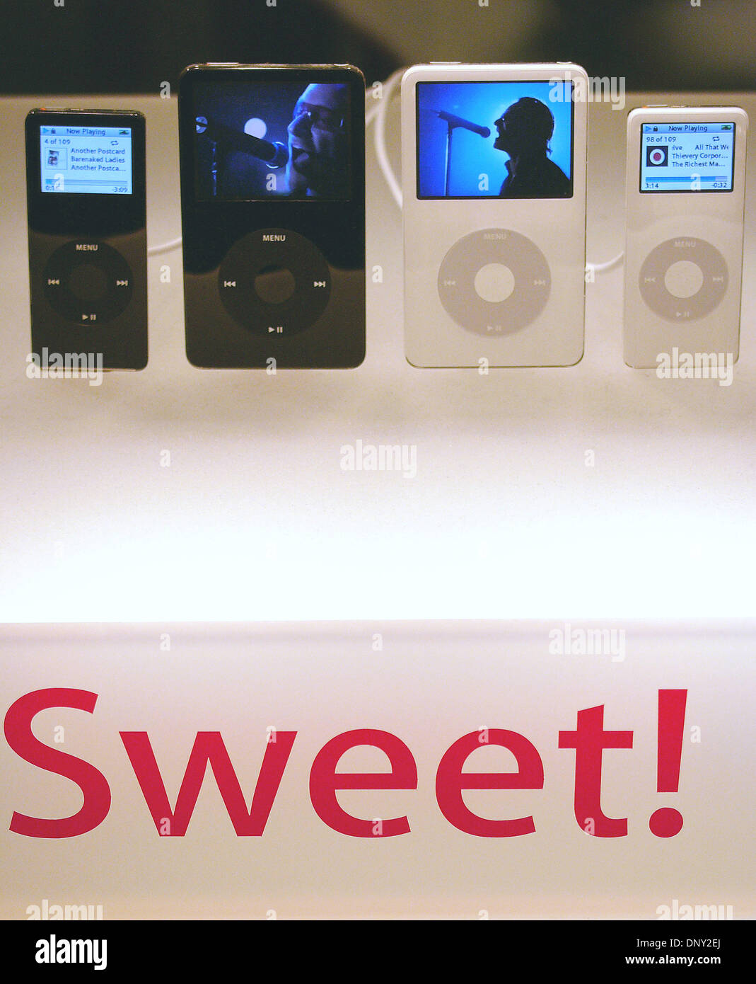 Jan 12, 2006; Mission Viejo, CA, USA; iPod is a brand of portable ...