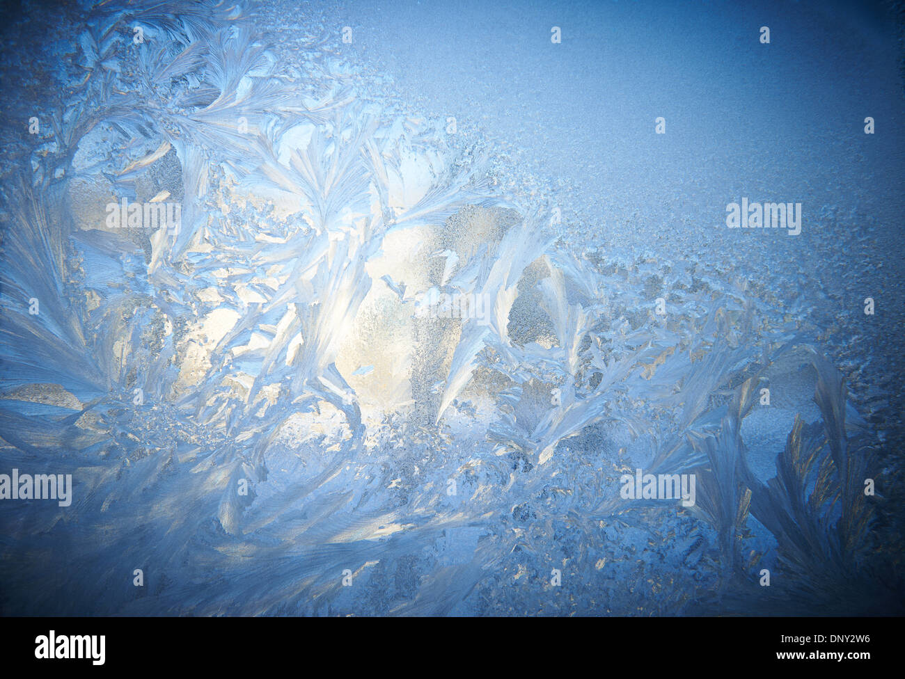 Beautiful texture of frozen glass, blue color Stock Photo - Alamy