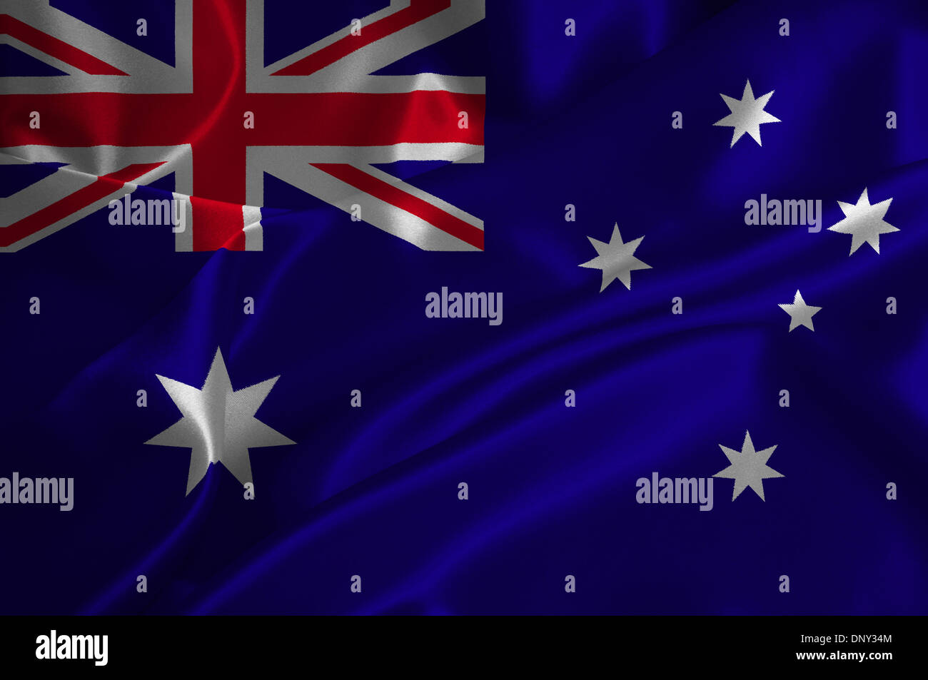 Australia flag on satin texture Stock Photo - Alamy