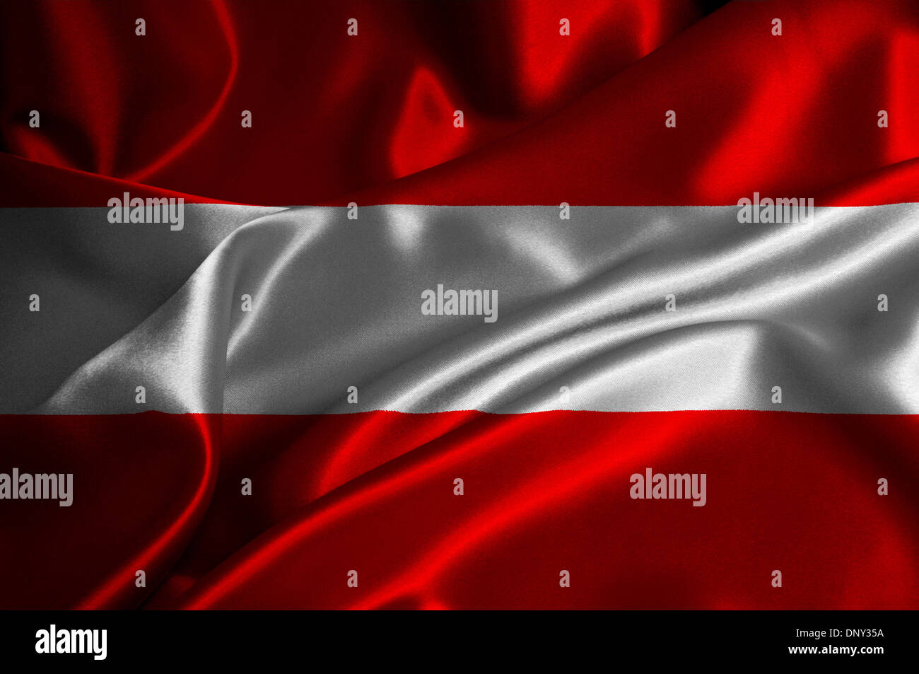 Austria flag on satin texture Stock Photo - Alamy