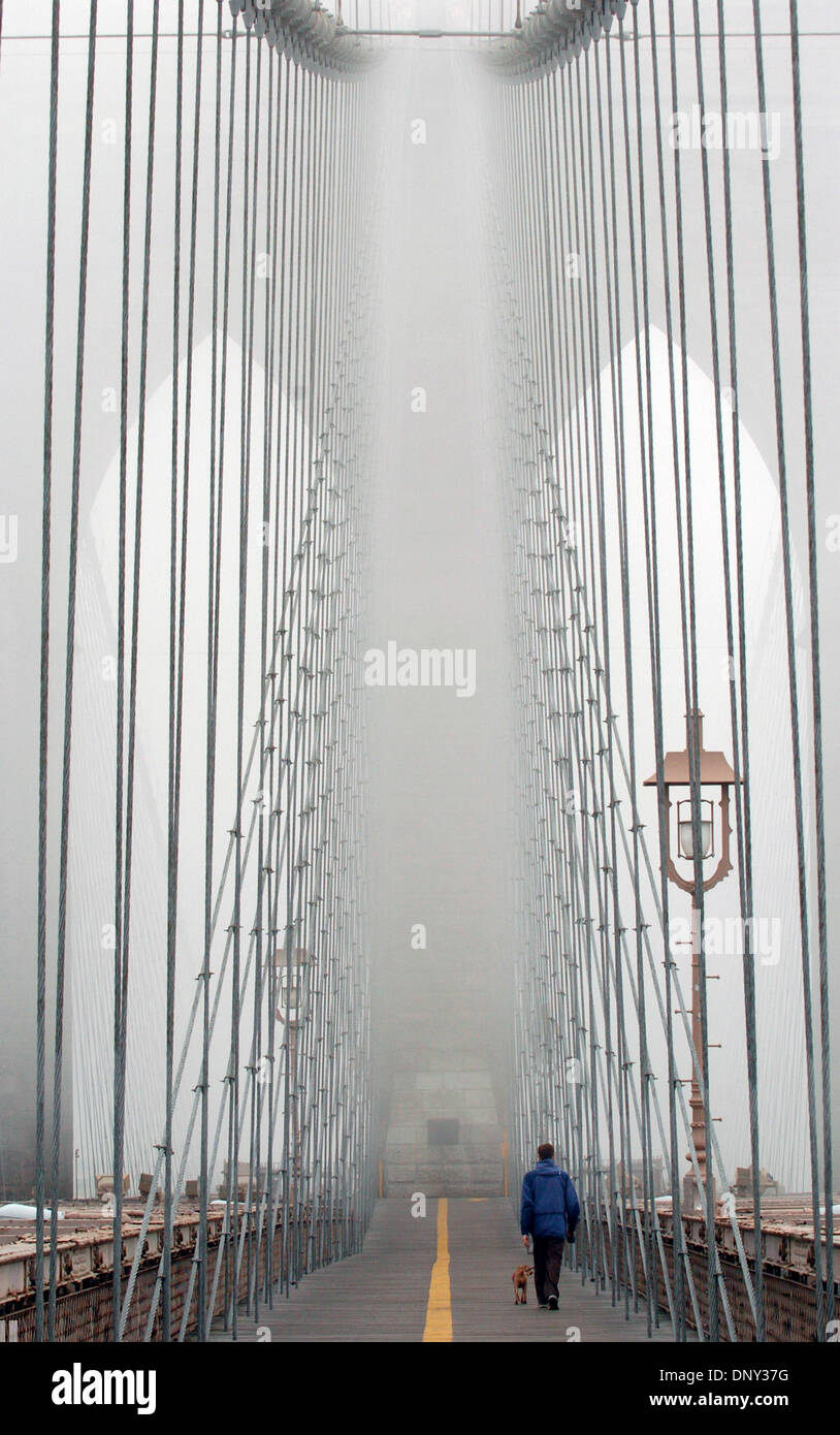 Jan 13, 2006; Manhattan, NY, USA; People make their way over the ...