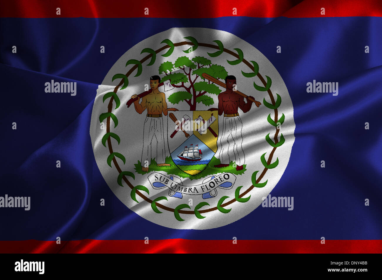 Belize flag hi-res stock photography and images - Alamy