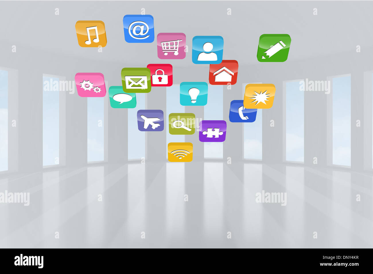 Computing application icons Stock Photo - Alamy