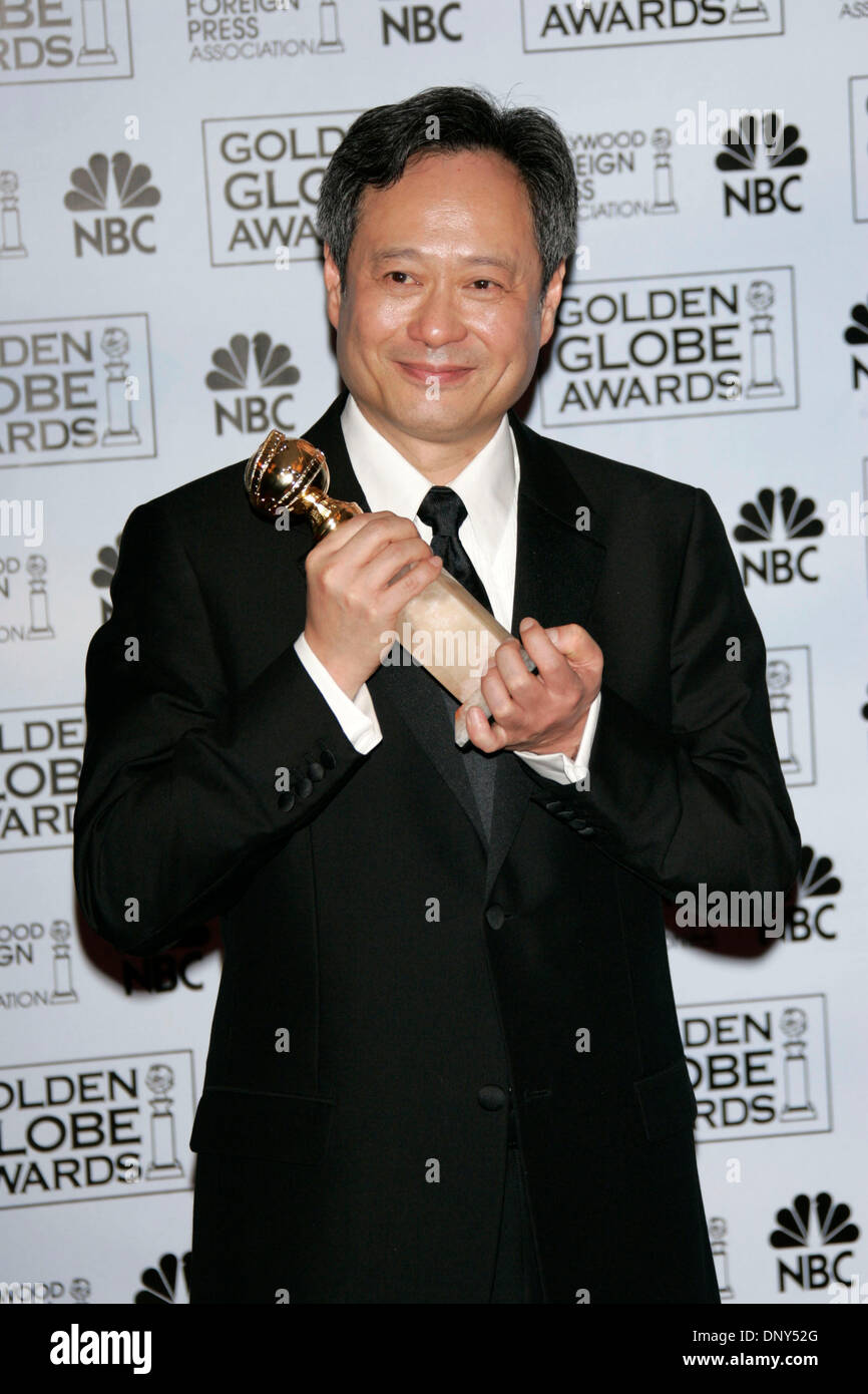 Jan 16, 2006; Hollywood, CA, USA; Director ANG LEE with the award for ...