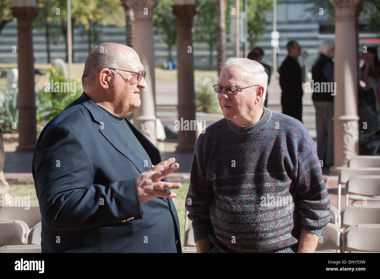 Tucson, Arizona, USA. 6th Jan, 2014. JIM TUCKER, left, and BILL BADGER ...