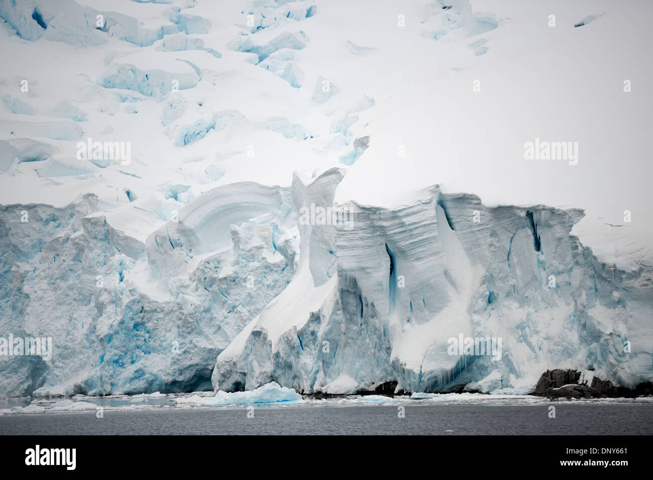 Lemaire Channel Glacier Cliffs Antarctic Peninsula // Steep cliffs of a ...