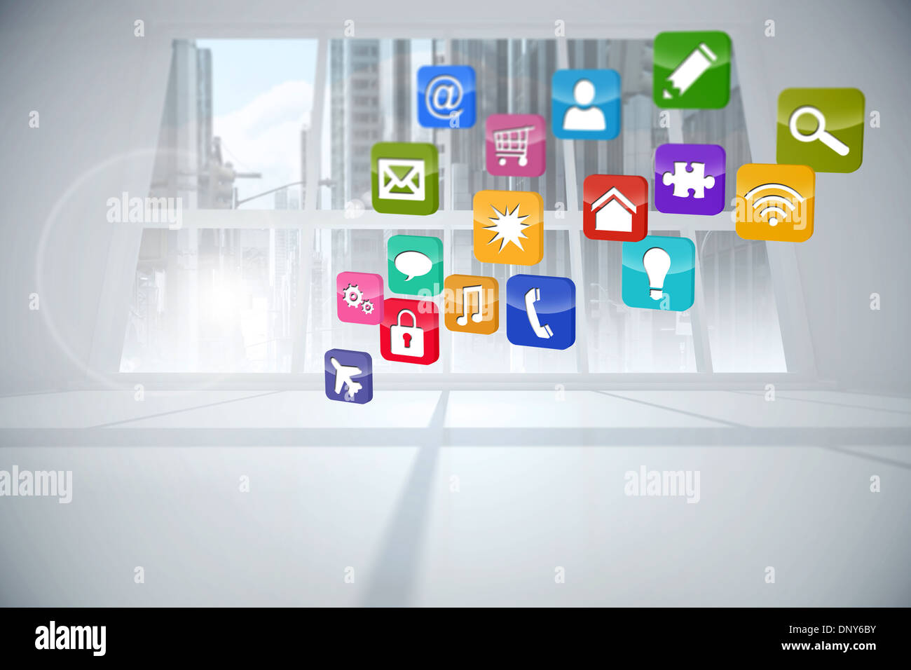 Computing application icons Stock Photo - Alamy