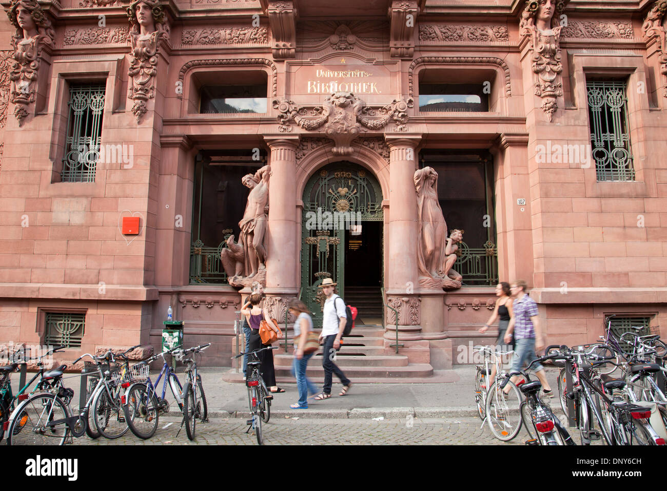 university library building in Heidelberg, Baden-Württemberg, Germany ...