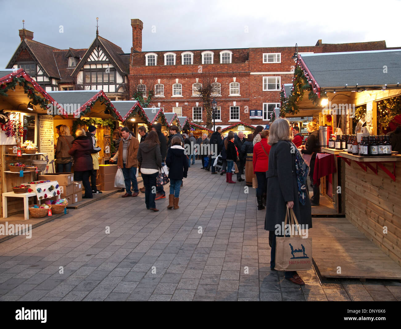 Salisbury Christmas Market Wiltshire England UK Stock Photo - Alamy